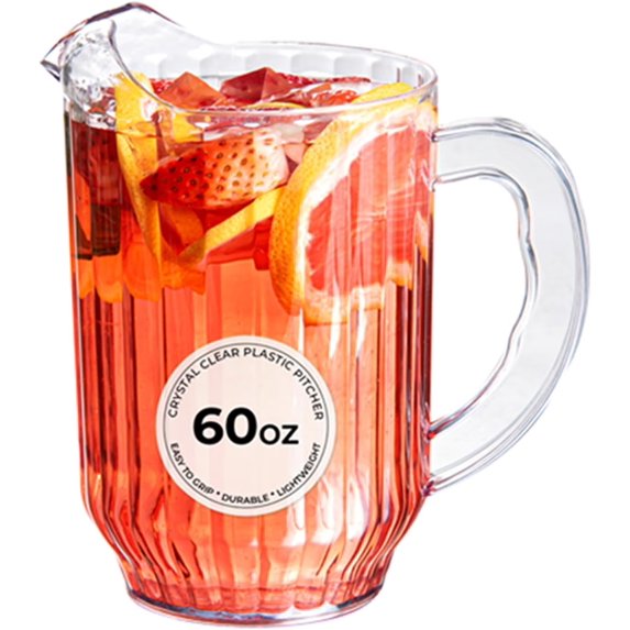 60 Ounce Beer Pitcher - 1 Count - Chef 101 Durable Restaurant Pitcher ...