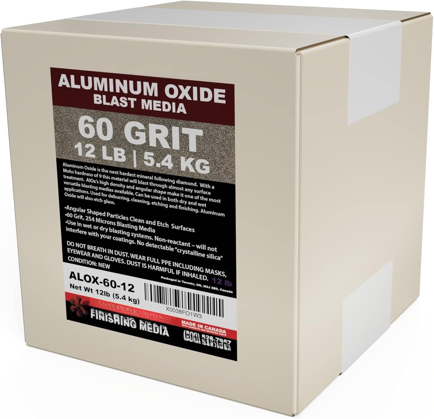 #60 Oxide - 12 LBS - Medium Long-Lasting Sand Blasting Media, High ...