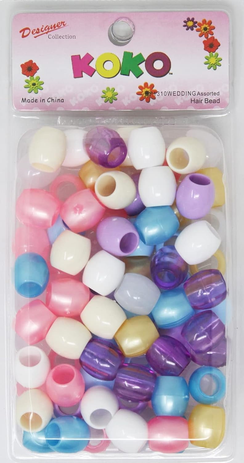 60 PC 18x15 mm X Large Pony Beads, Bracelet Cool Beads, Beads for Hair ...