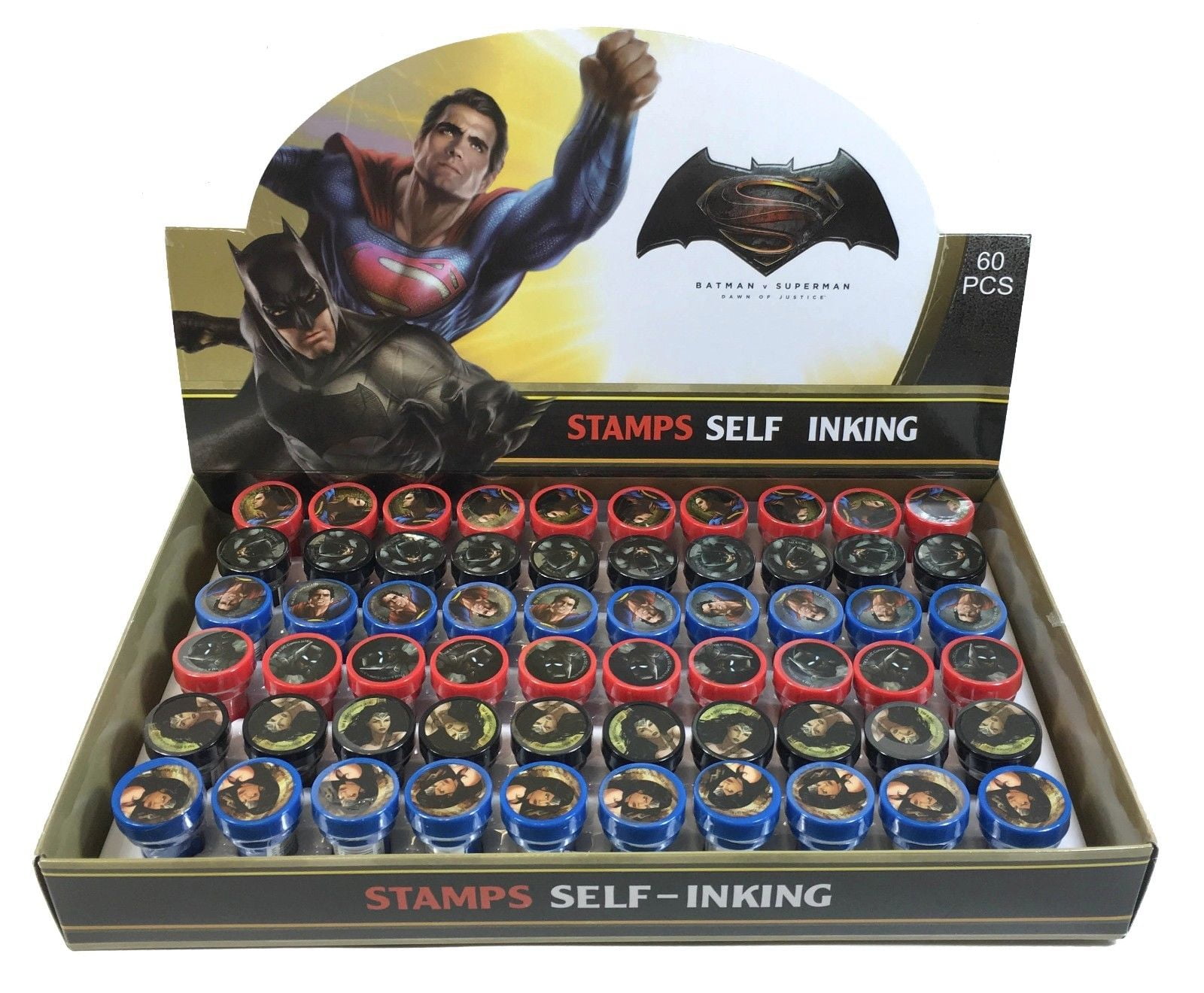 60 PCS Batman v Superman Self-inking Stamp Birthday Party Favors ...