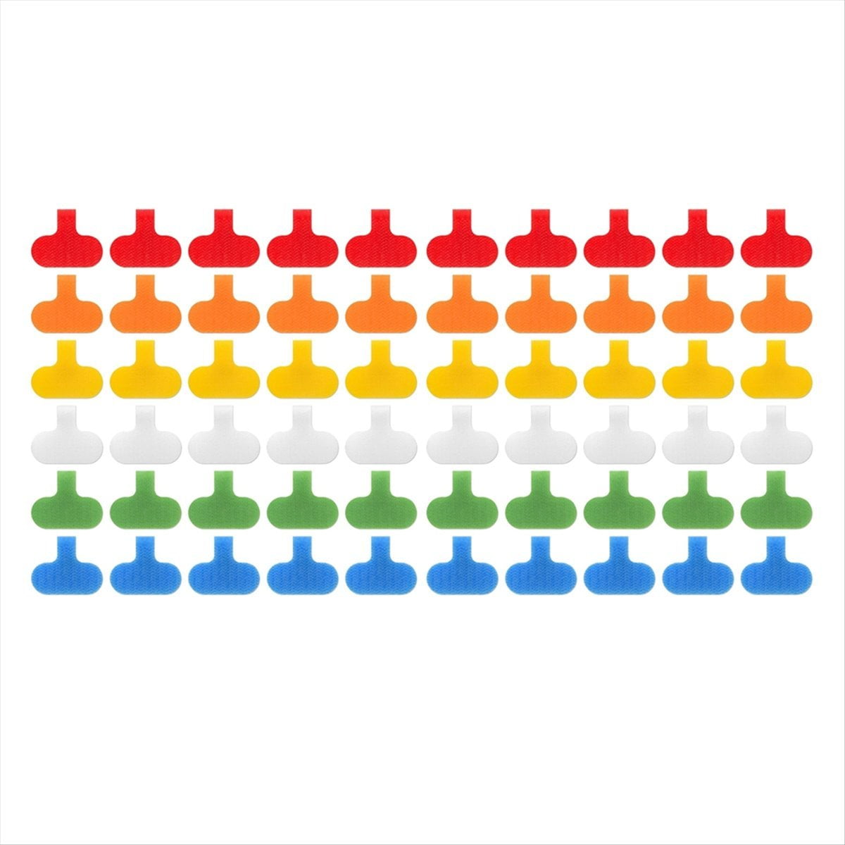 60 PCS Cable Labels Cord Multi-Color Write on Wire Tags for Management ...