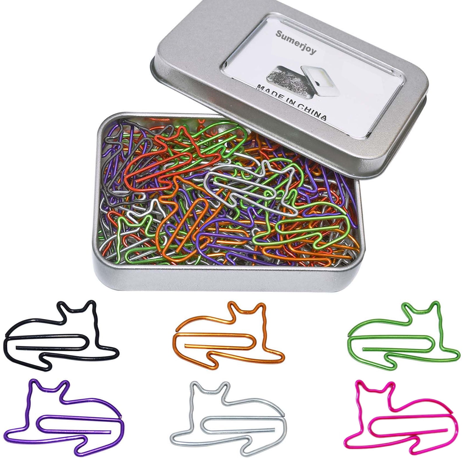 60 PCS Cat Paper Clips Small Office Supplies Gifts for Cat Lover Coworkers, Cute Desk ...