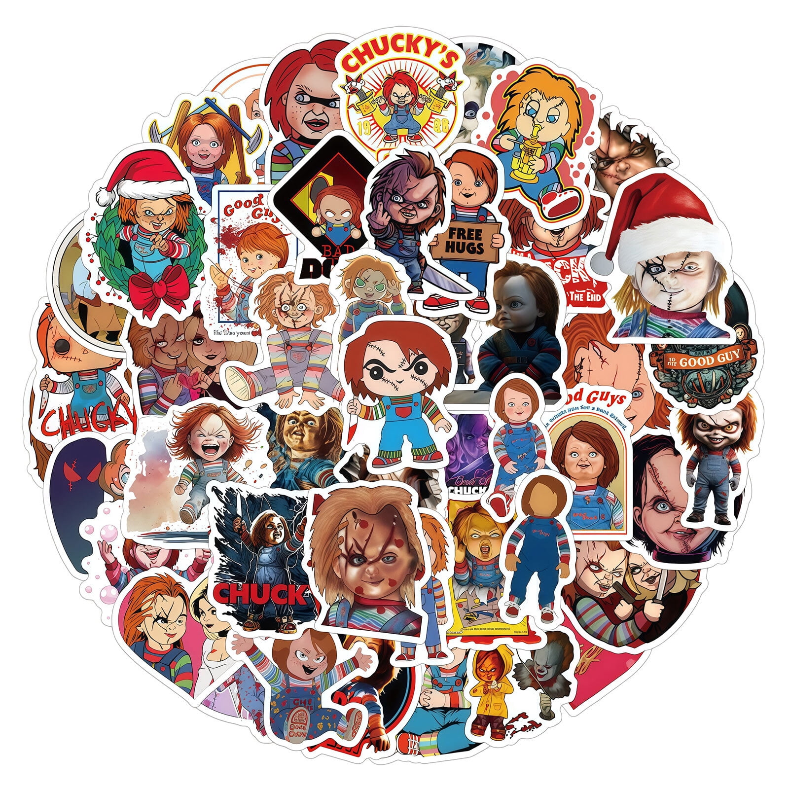 60 PCS For Chucky Movie Theme Water Bottle Stickers for Teens ...