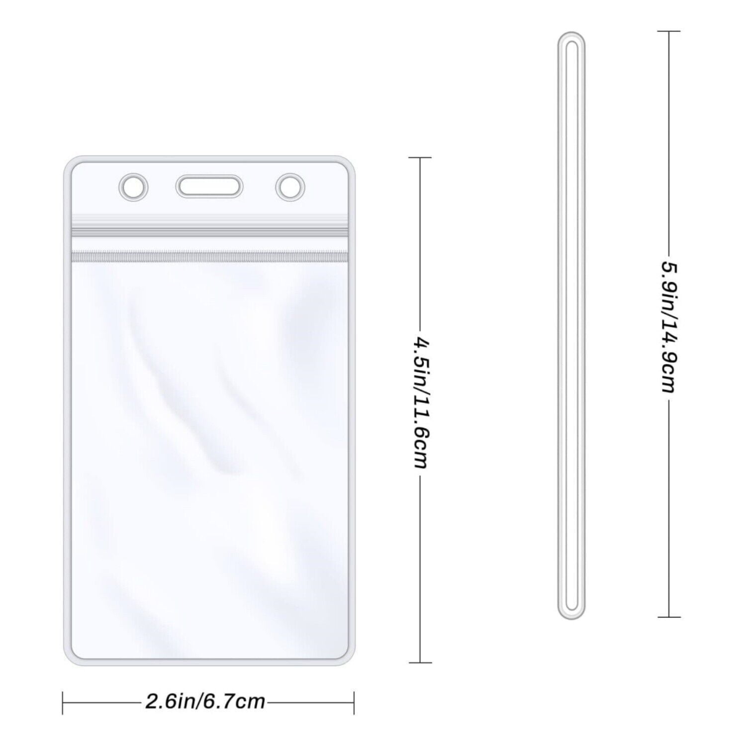 60 PCS Clear Plastic Bag Tags, Luggage Bag Tag Holder , Identification ...