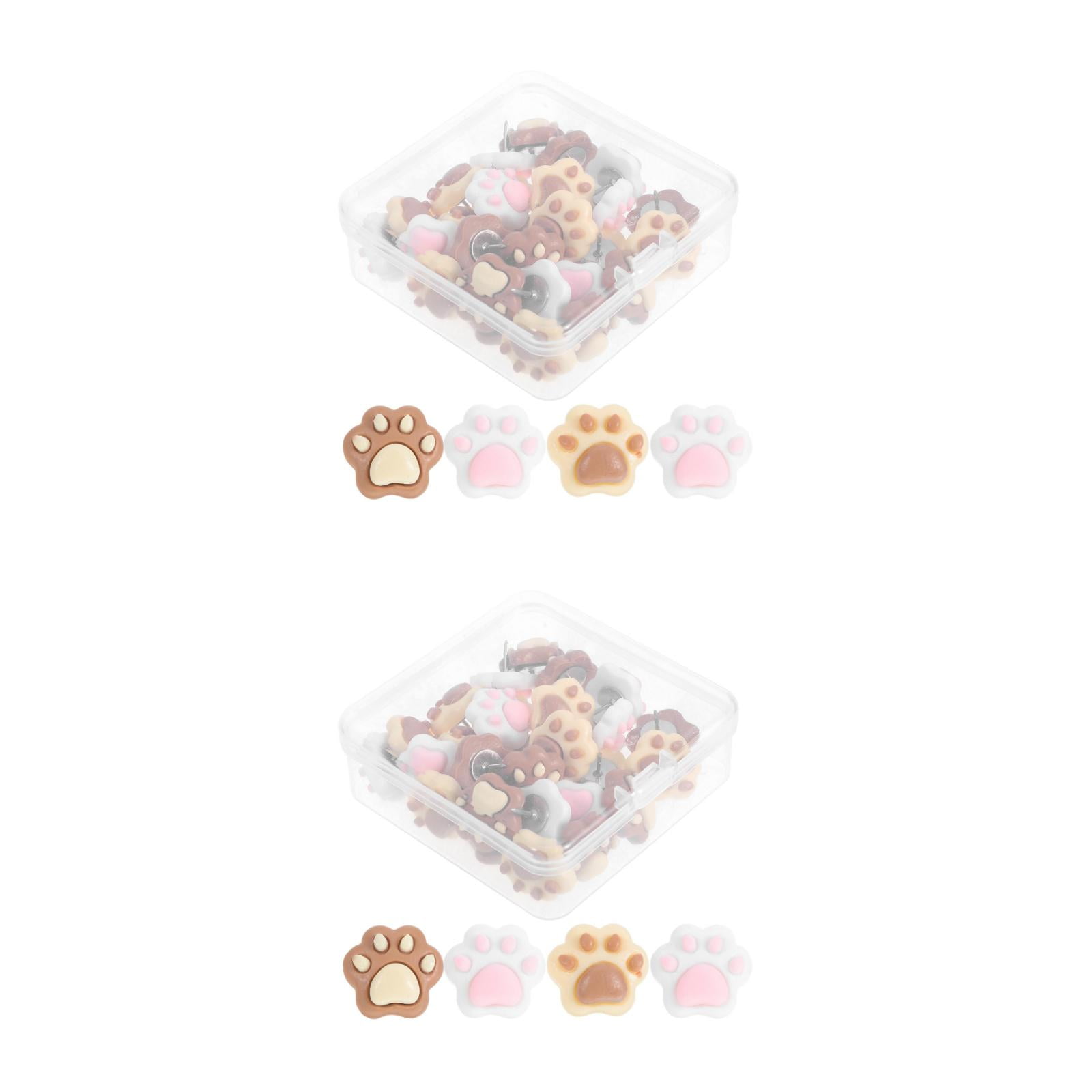 60 PCS Cute Dog Paw Push Pins for Cork Board Decorative Animal Thumb ...