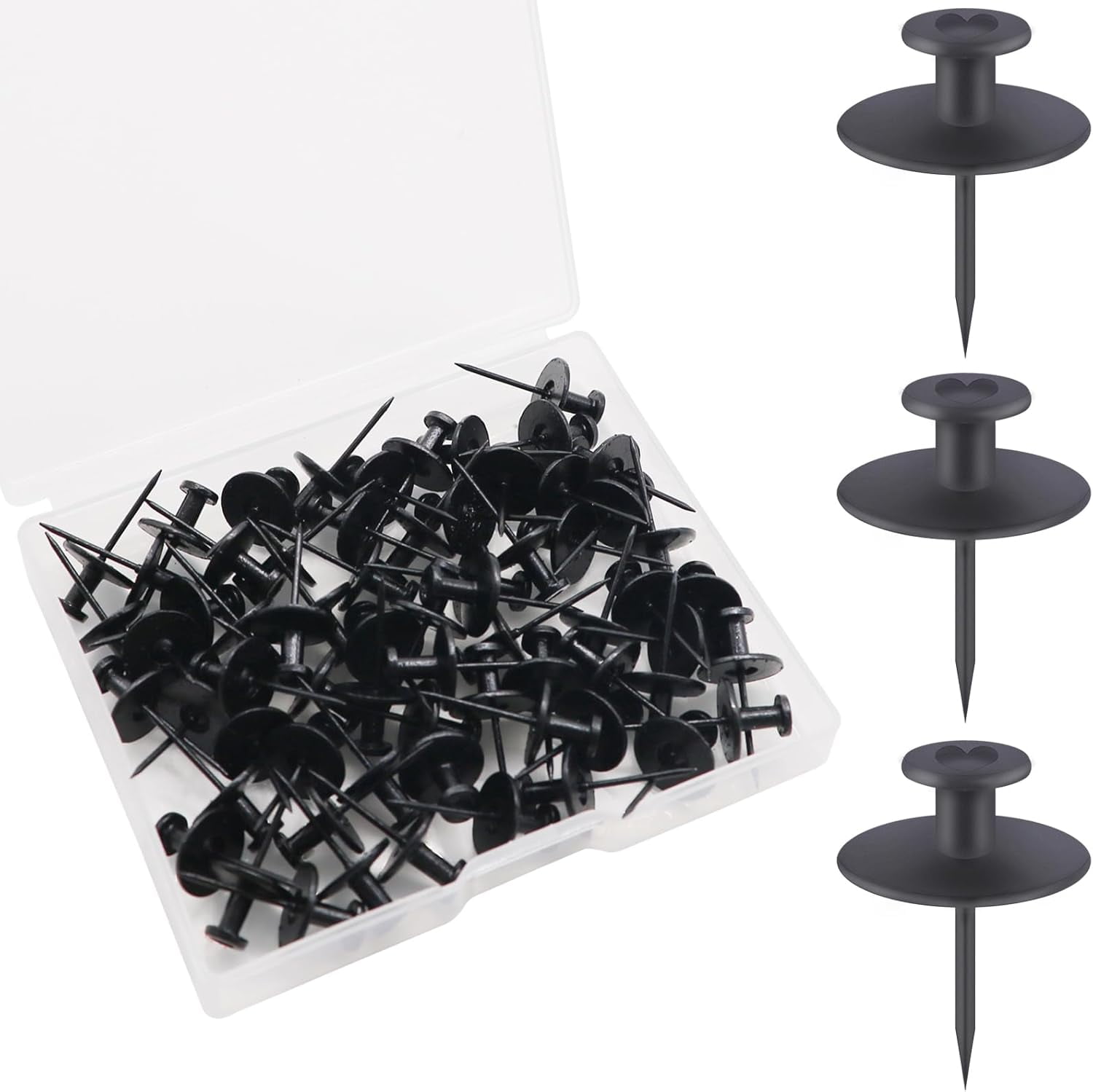 60 PCS Double Headed Picture Hanging Nails, Wall Hangers Without Nails ...
