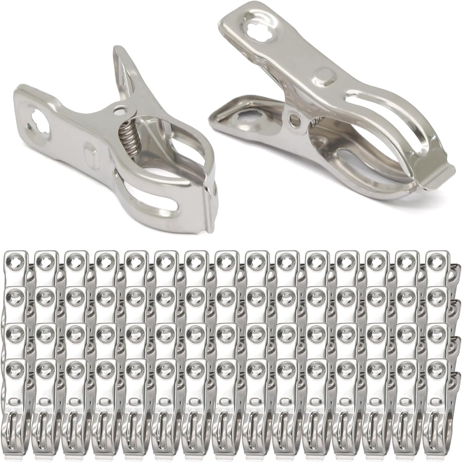 60 PCS Garden Clips, Stainless Steel Greenhouse Clips 5/8 Inch Large ...