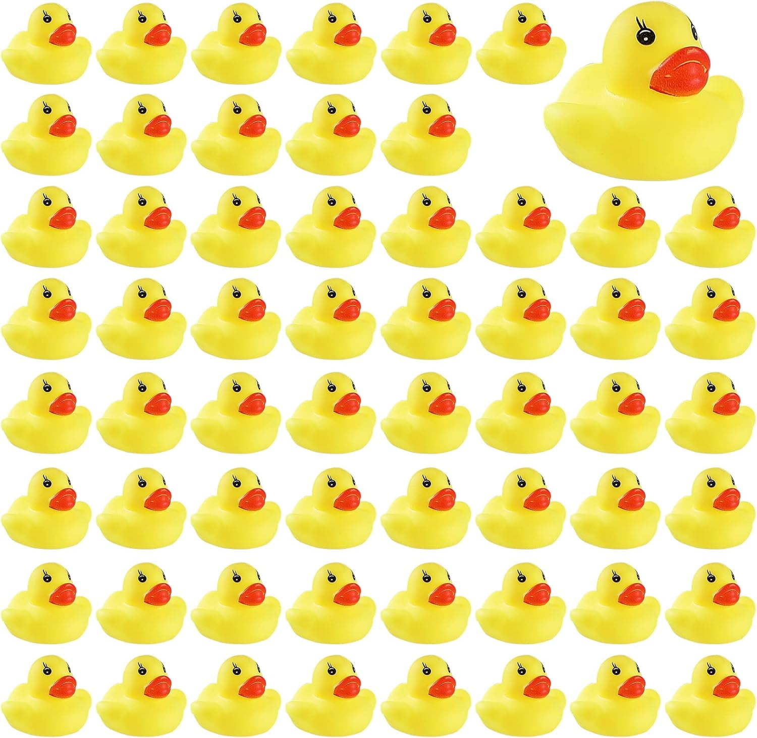 60 PCS Rubber Ducks Bath Toys Mini Ducks Float and Fun Squeak for Kids ...