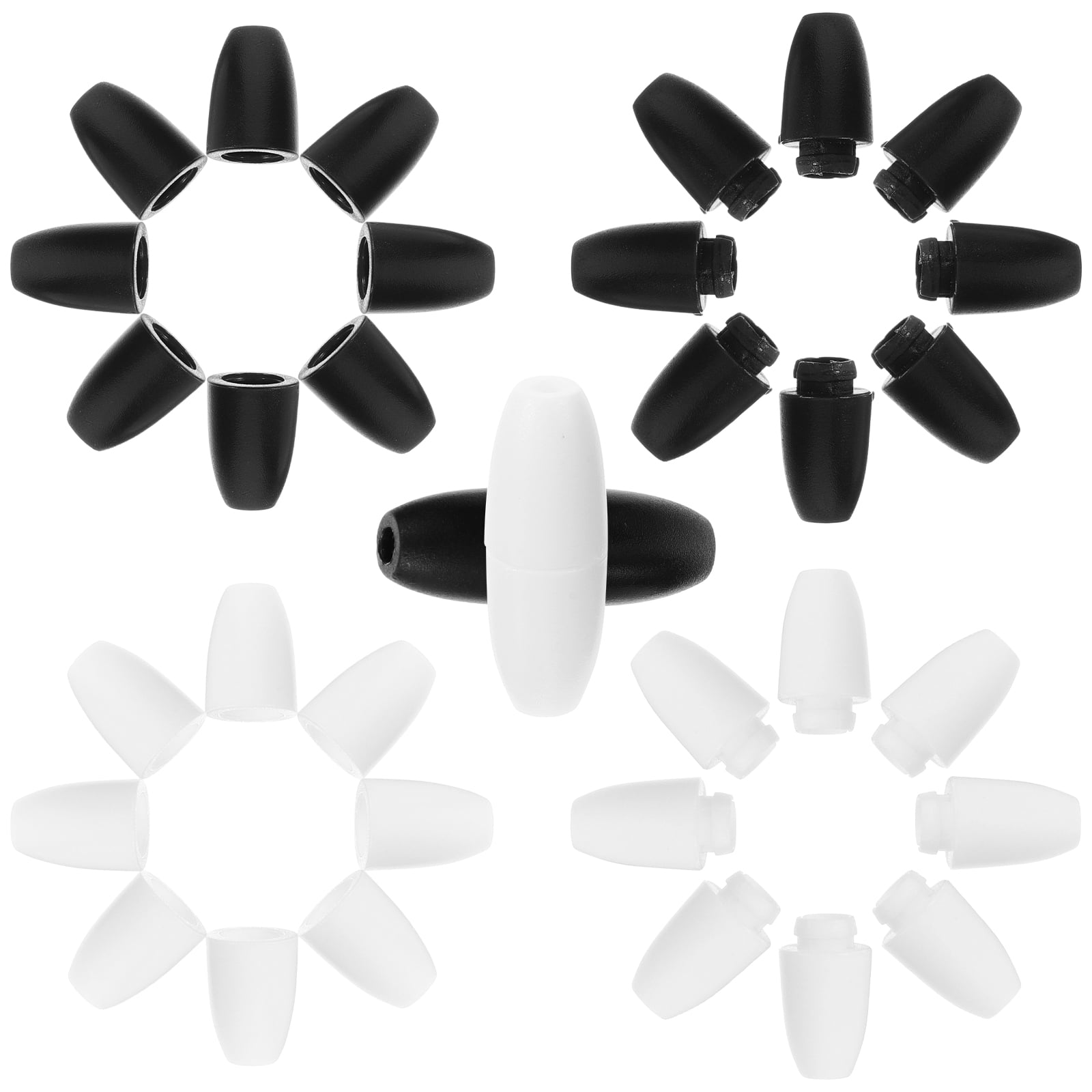 OFFIGAM DIY Rope Connectors Connection Clasp Plastic White 60Pcs ...