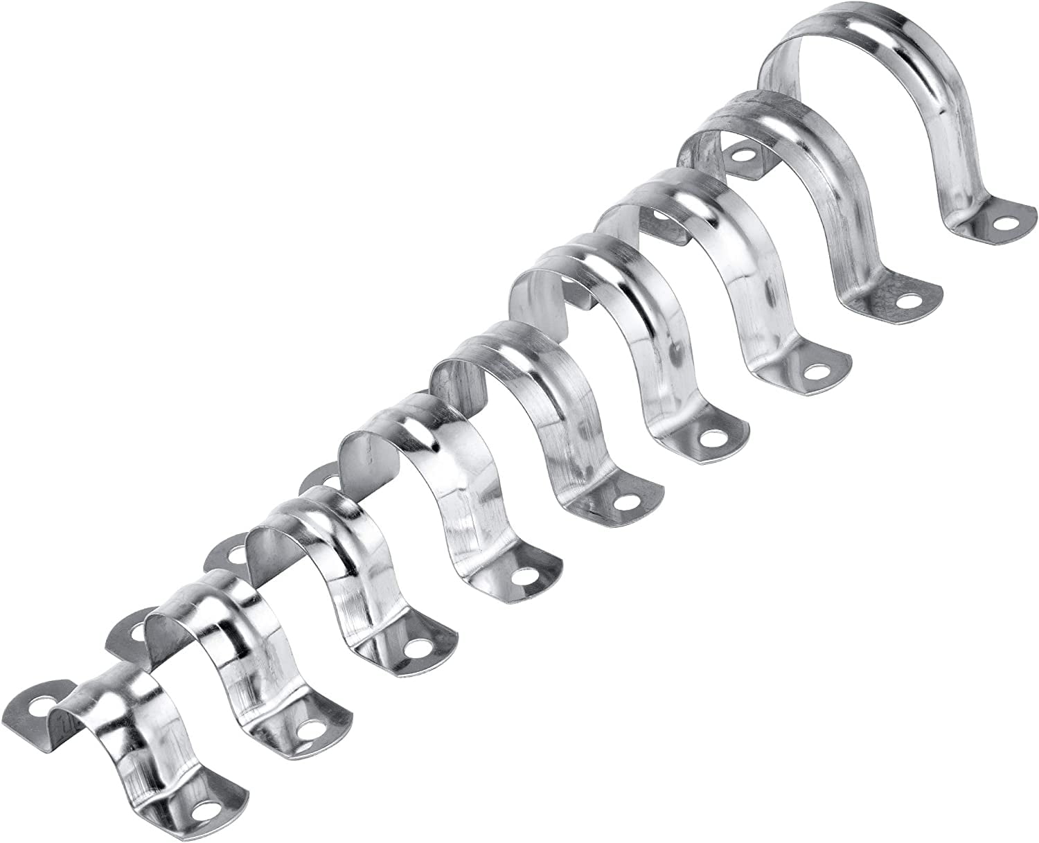 60 PCS Stainless Steel Rigid Pipe Strap M25-M50 Assortment Kit U ...