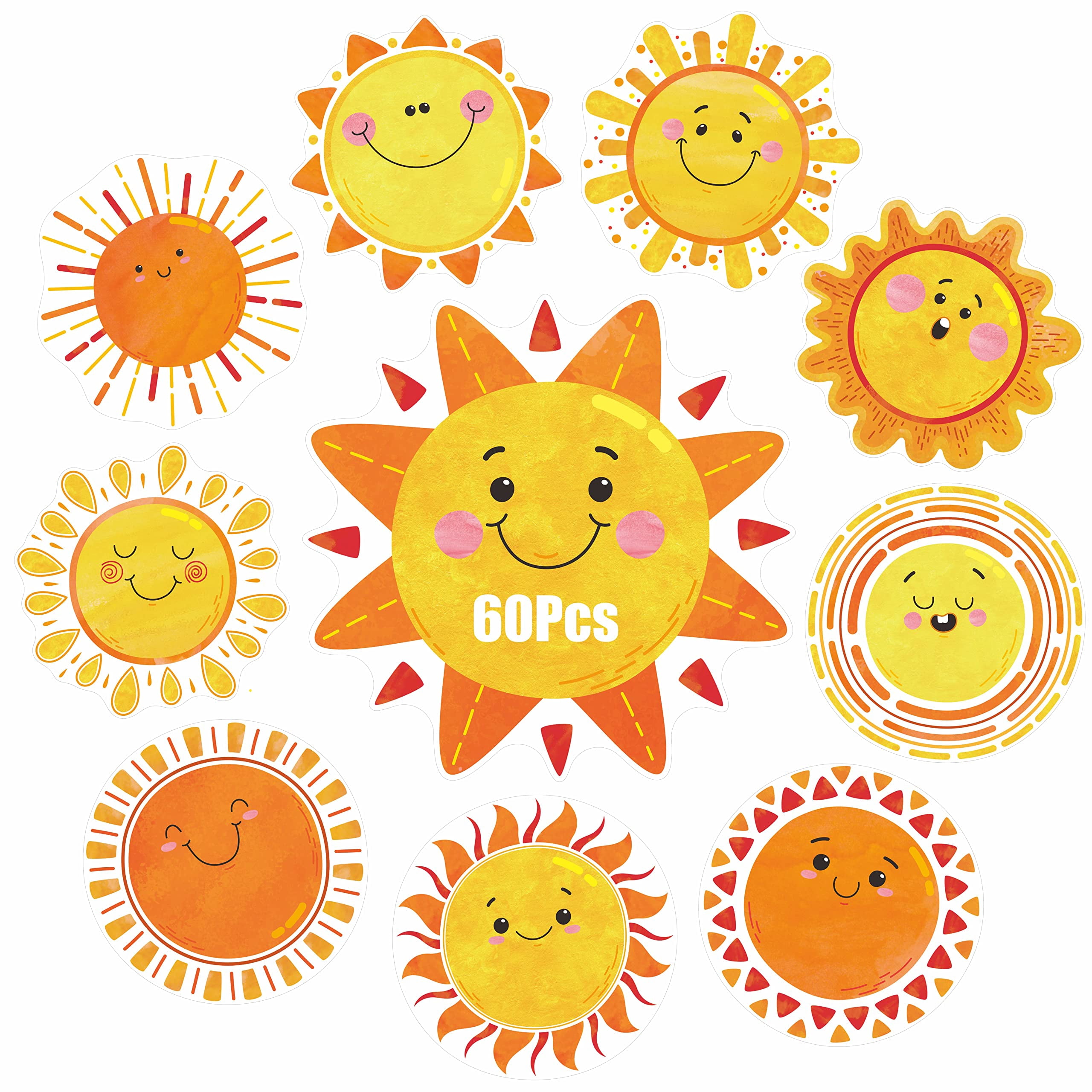 Summer Decorations 73 Pcs Hello Summer Cutouts For Bulletin Board ...