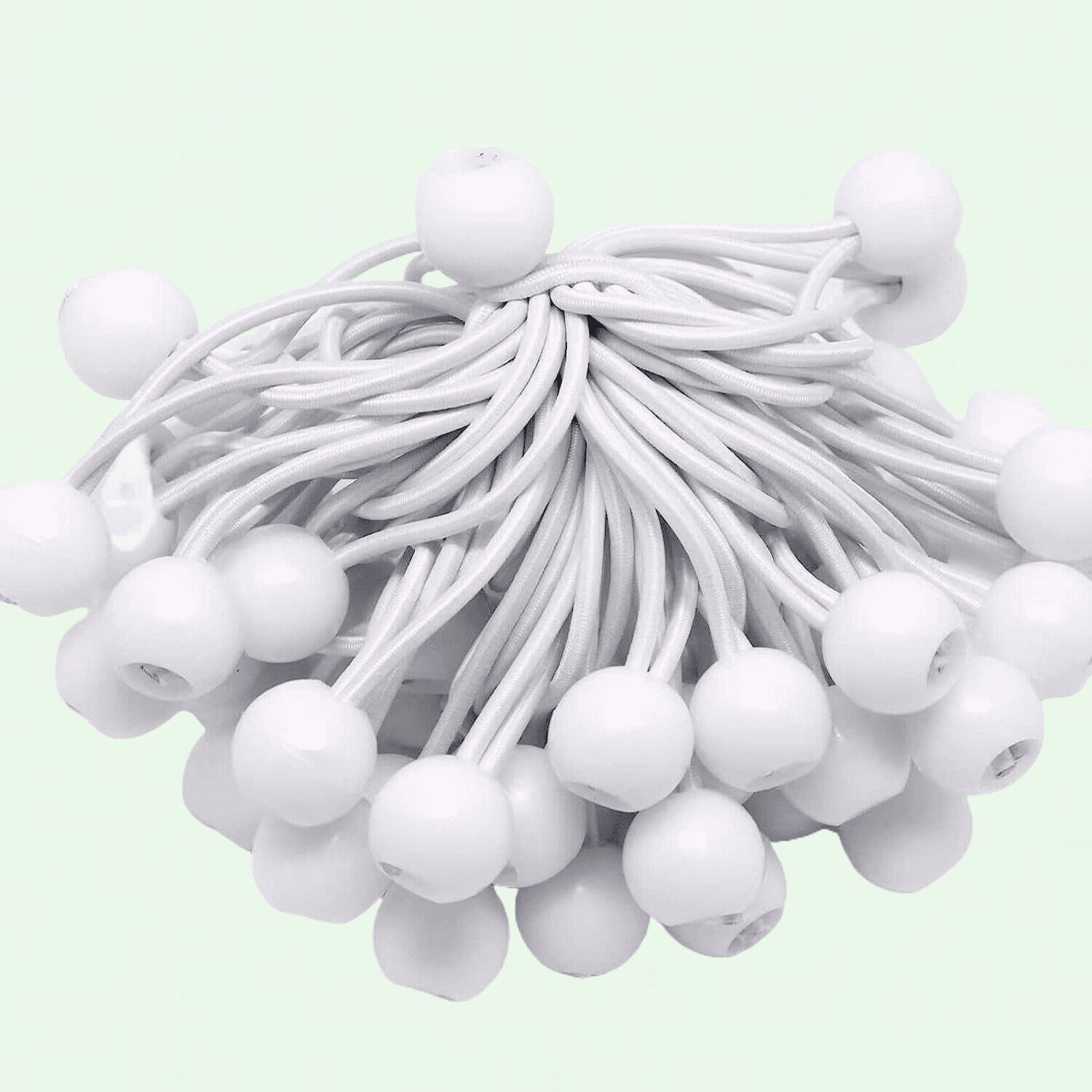60 PCS White Ball Bungee Cords 4 Inch, Heavy Duty Elastic Ties for ...