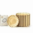 60 Pack 3.5 Inch Mini Aluminum Foil Dessert Plates, Scalloped ...