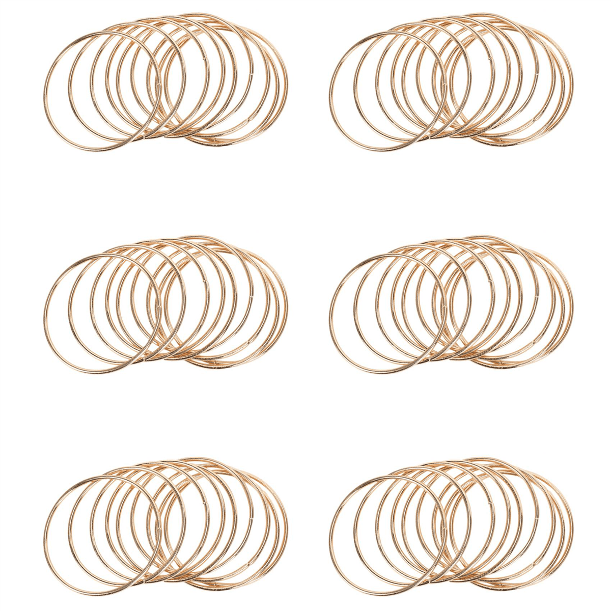 60 Pack 3 Inch Gold Dream Catcher Metal Rings Hoops Macrame Ring for ...