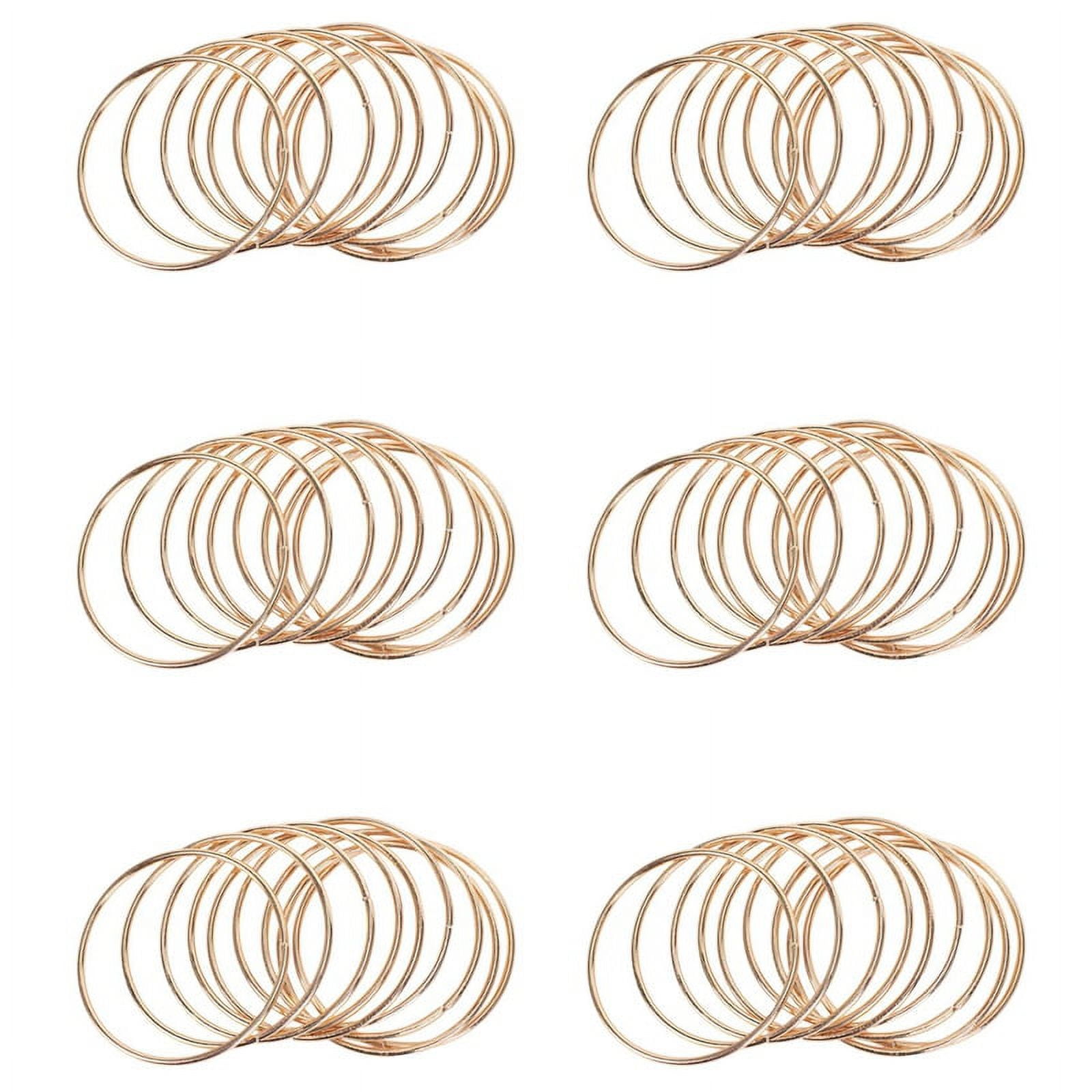 60 Pack 3 Inch Gold Dream Catcher Metal Rings Hoops Macrame Ring for ...