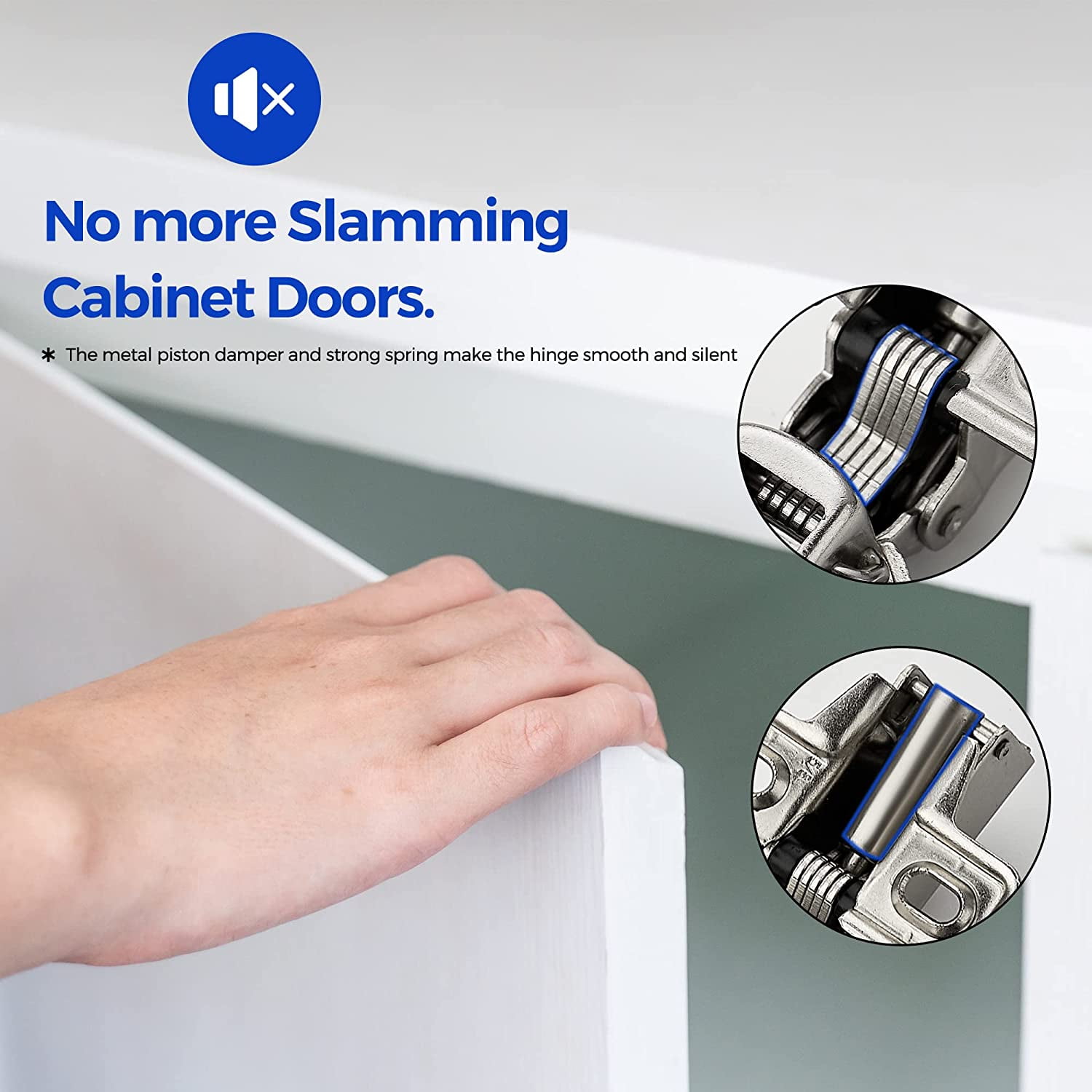 60 Pack 30 Pairs Short Arm Kitchen Cabinet Hinges for 1/2 Inch Overlay ...