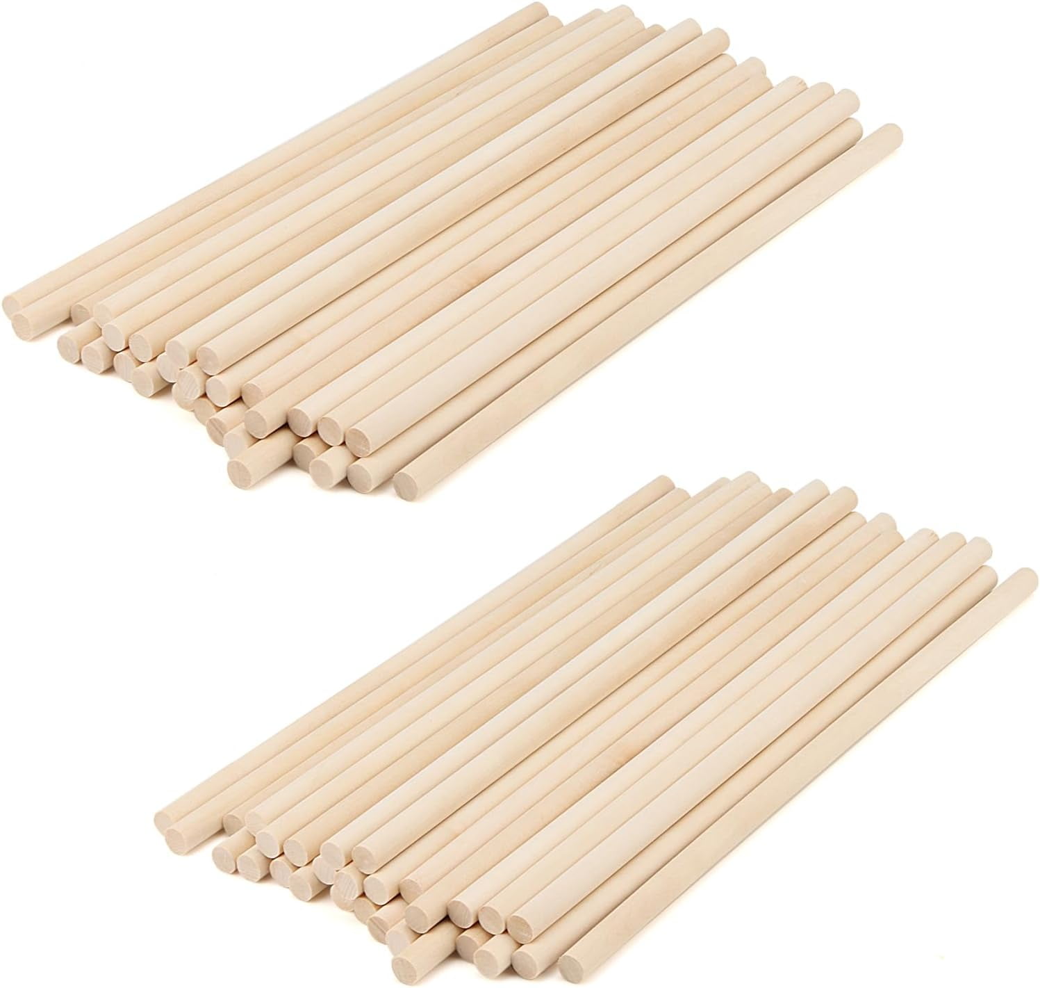 60 Pack 30cm/12 Inch Wooden Dowels Rods, 10mm Round Wood Craft Sticks ...