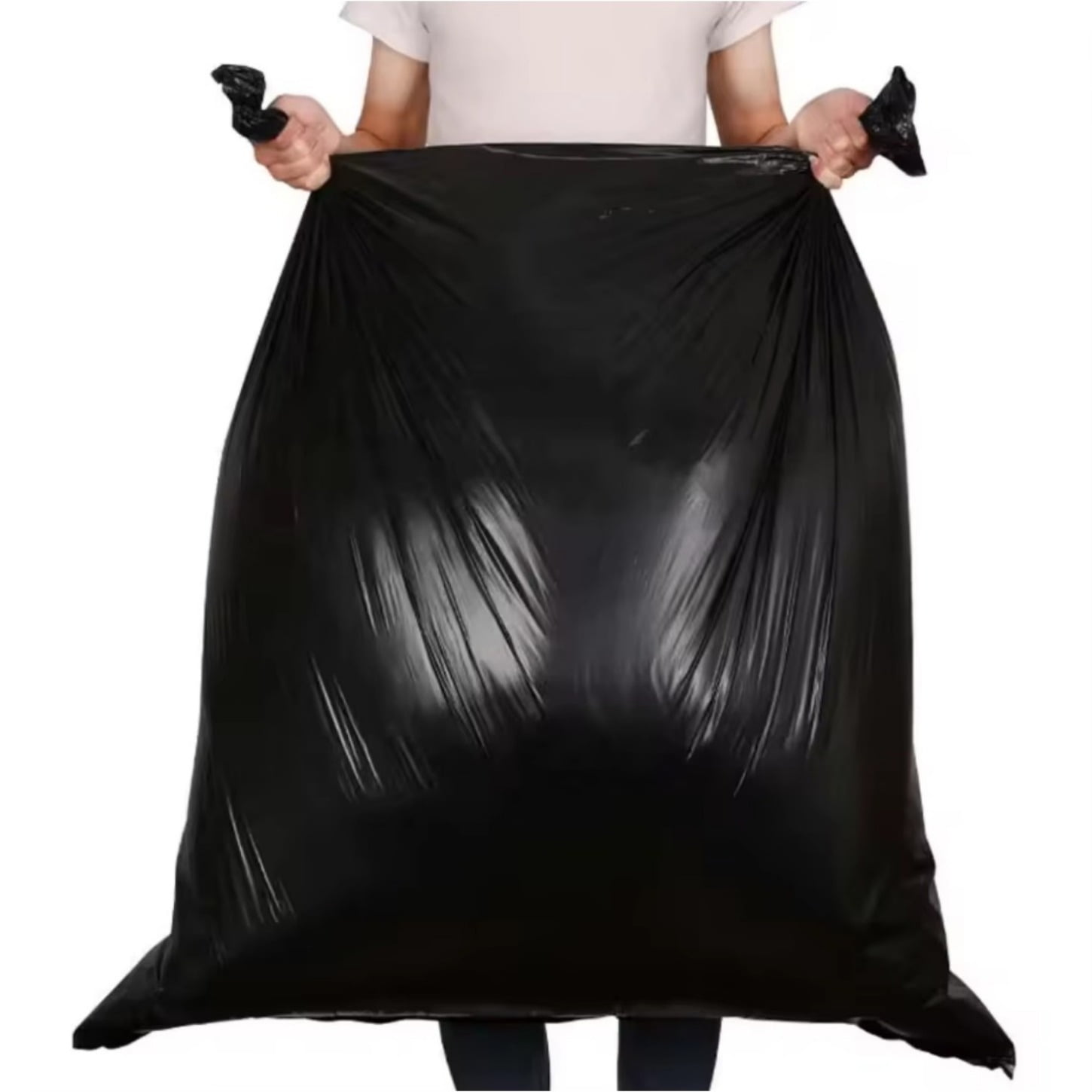 60-Pack 35 Gallon Lightweight Stretchable Trash Bags – Black Plastic ...