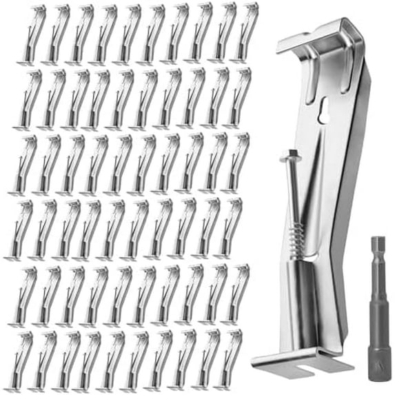 60 Pack 5 Inch Gutter Hangers, Gutter Guard with Speed Screw and Clip ...