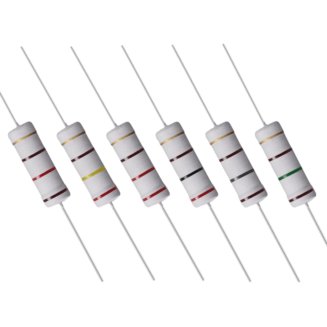 60 Pack 5W Metal Oxide Film Resistor 120R,150R,180R,200R,220R,240R Ohm ...