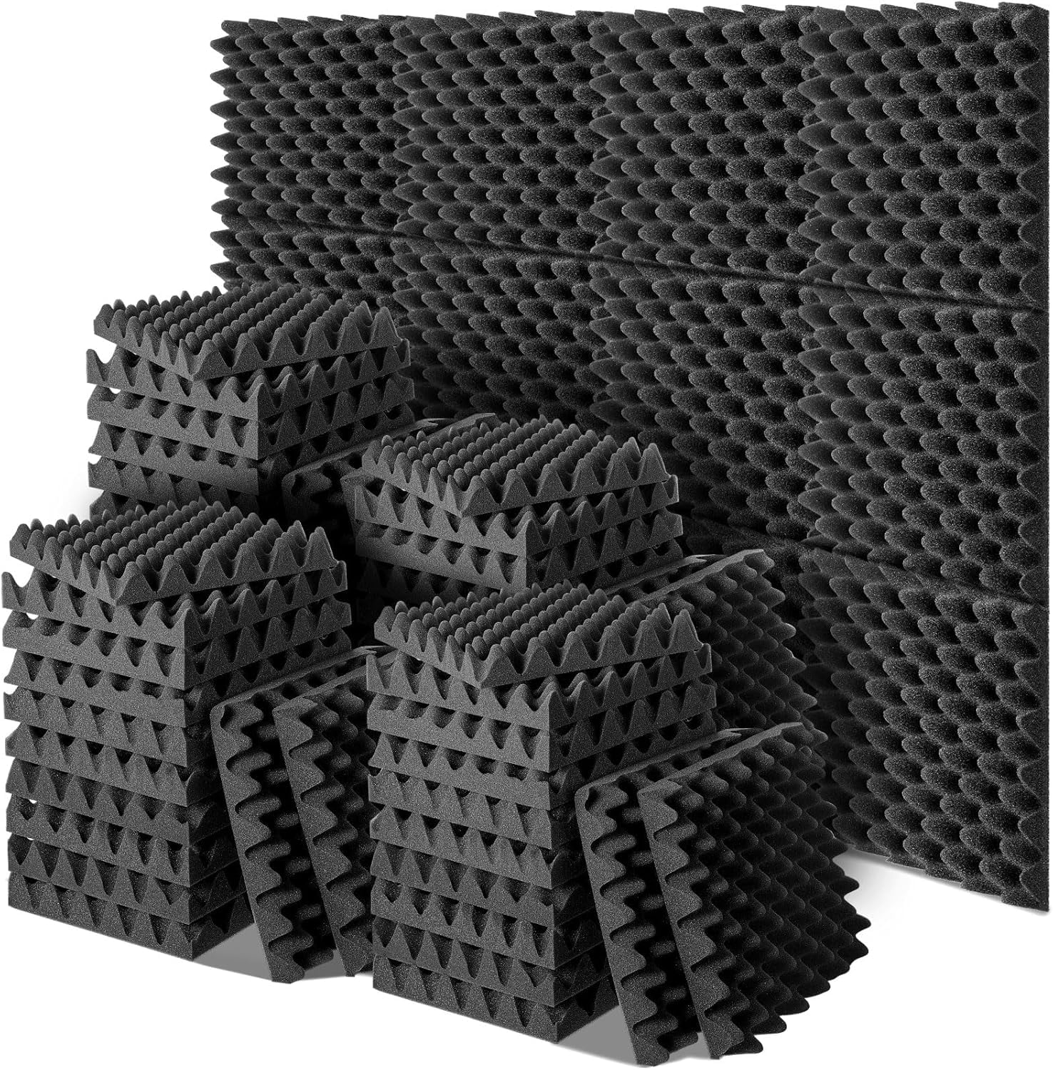 60 Pack Acoustic Foam Panels 12 x 12 x 2" Sound Proof Panels for Walls ...