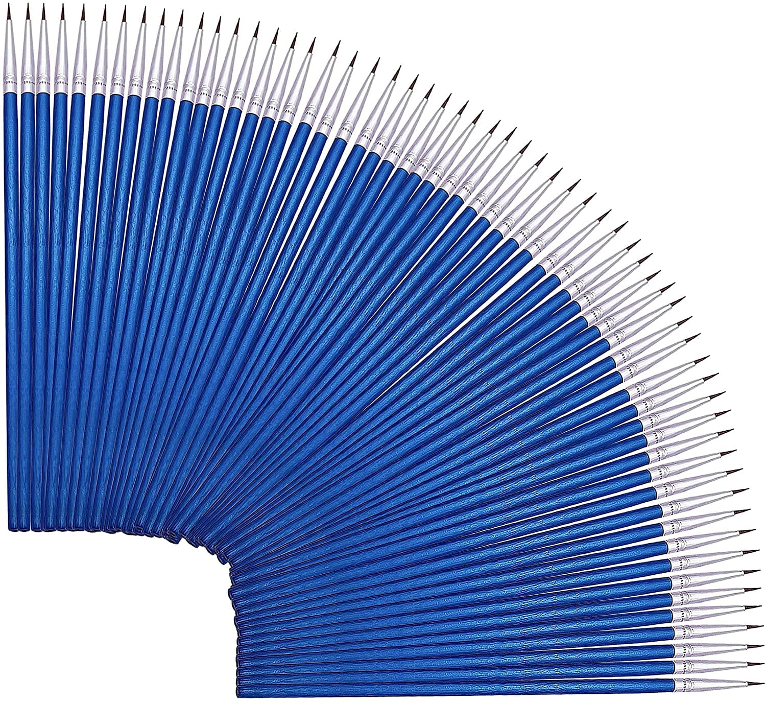 60 Pack Artists' Pointed Round Brush,Synthetic Bristles Painting,Detail ...