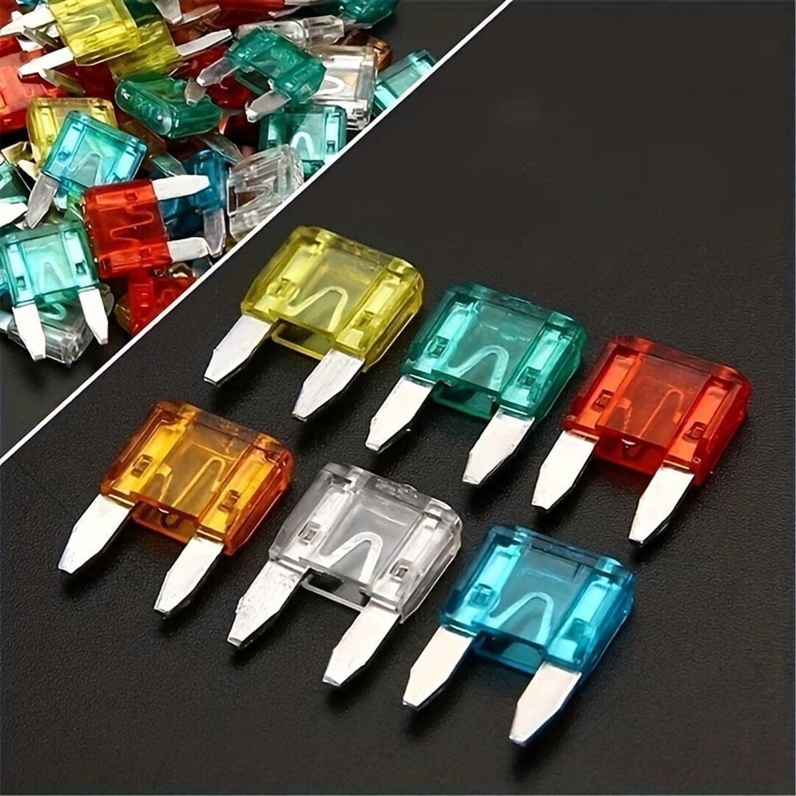 60-Pack Automotive Fuse Assortment – Mini Blade Fuses 5A–30A ...