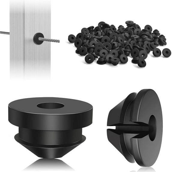 60 Pack Cable Railing Rubber Grommets 1/8" 5/32" 3/16" Cables for Metal ...