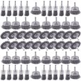 60 Pack Carbon Steel Wire Wheel Brush Set - Cup, Wheel, and Pen Brushes ...