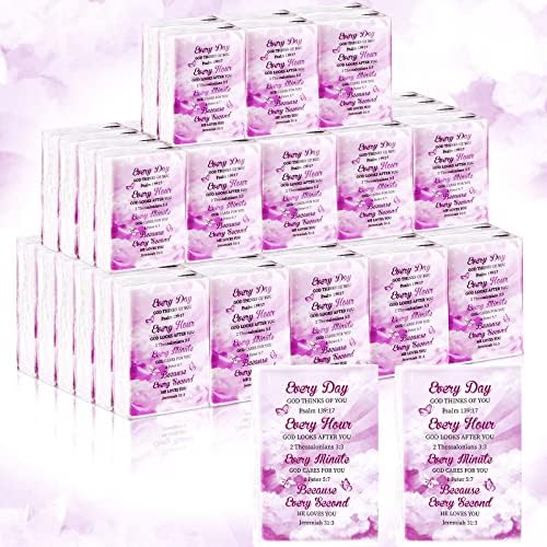 60 Pack Christian Facial Tissues Pocket Size Facial with Bible Verse ...
