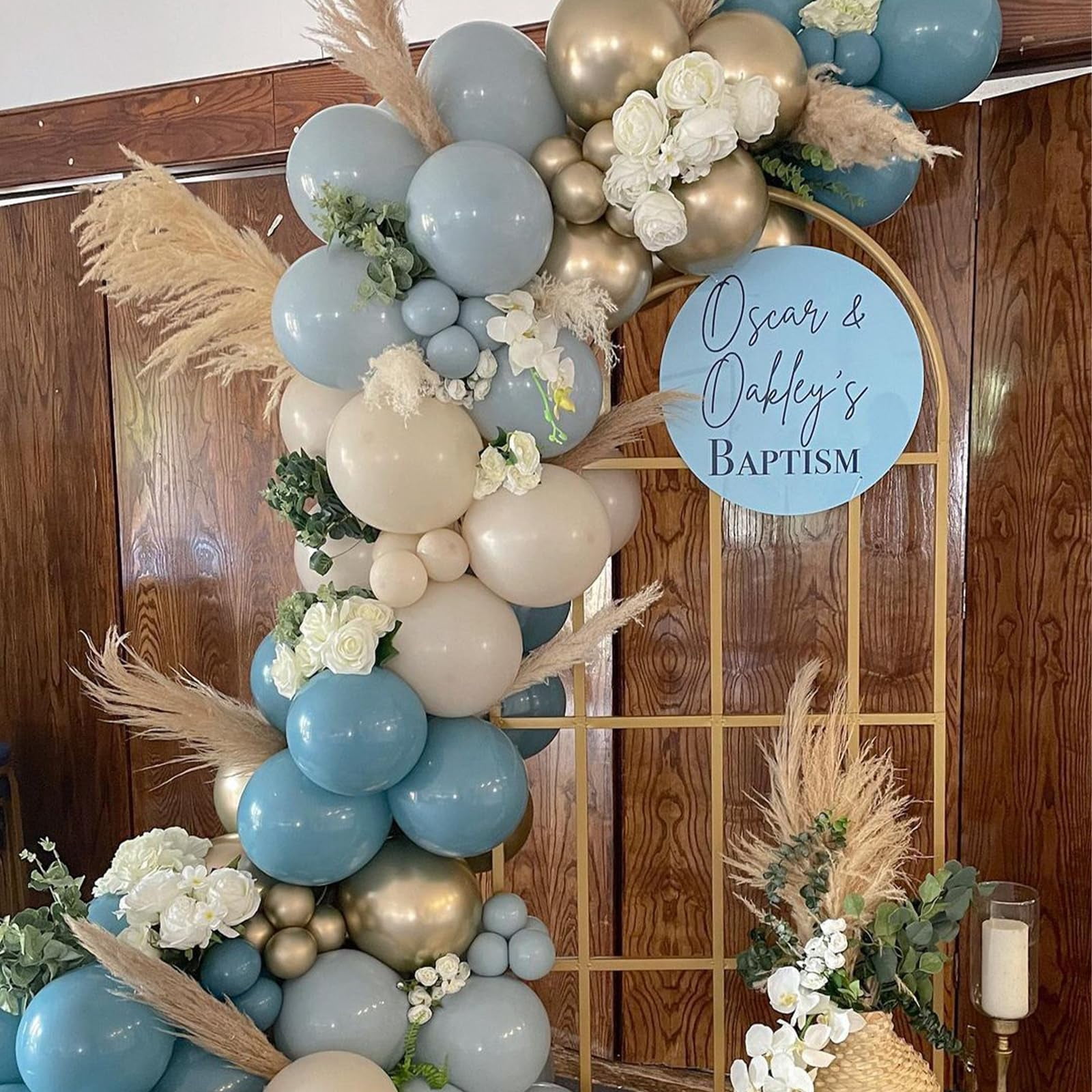 60 Pack Dusty AJH3 Blue Balloons, Slate Blue White Balloons Teal ...