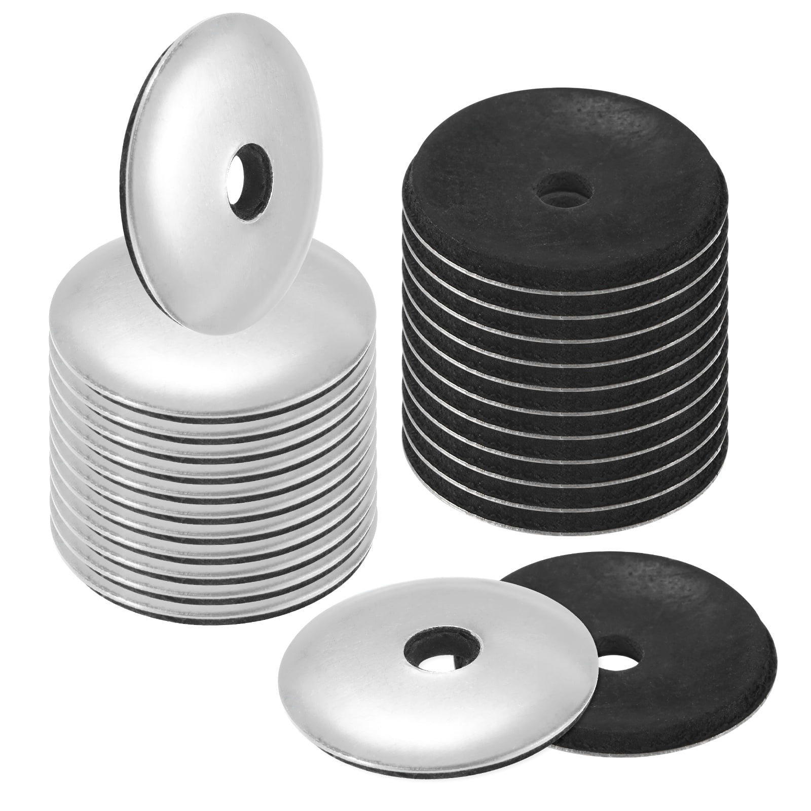60-Pack EPDM Bonded Sealing Rubber Washers, 304 Stainless Steel #12 x 1 ...