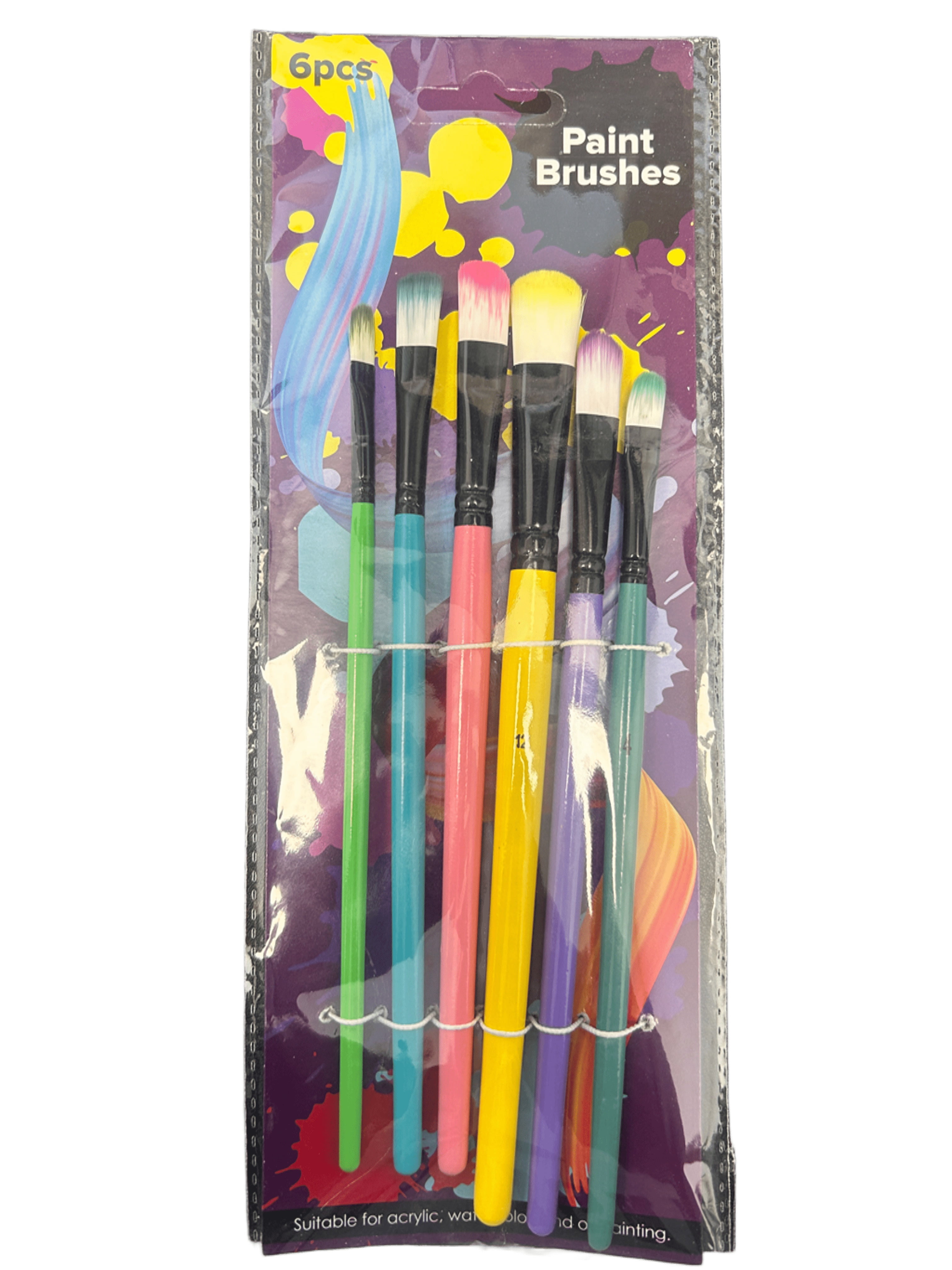 60 Pack Filbert Art Brush Set, For Watercolors, Acrylics, Oil Paints ...