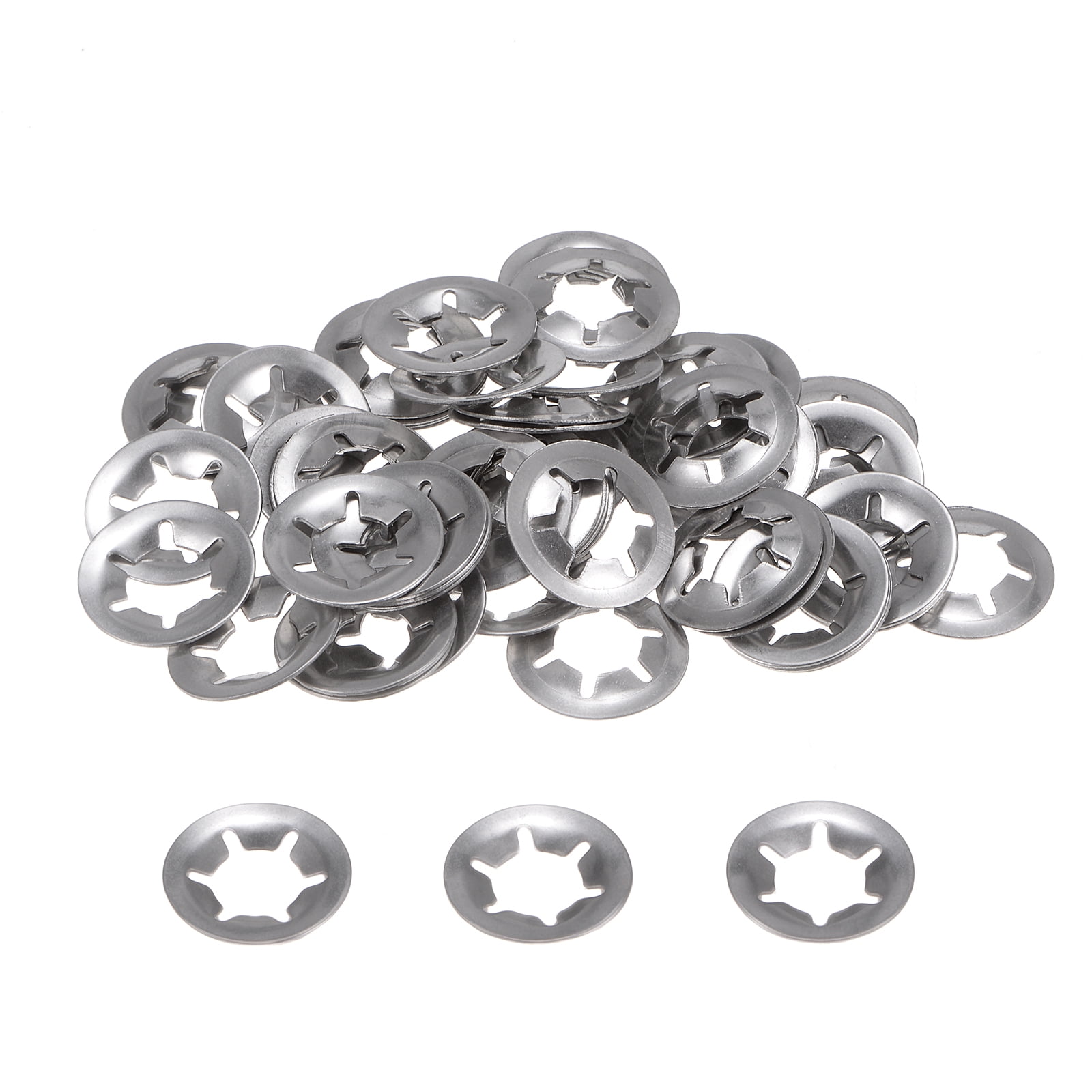 60 Pack Internal Tooth Star Lock Washers M10 Quick Speed Locking Washers, 304 Stainless Steel ...