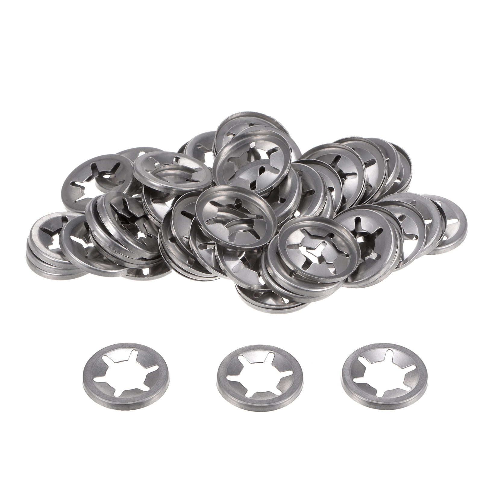 60 Pack Internal Tooth Star Lock Washers M12 Quick Speed Locking Washers, 304 Stainless Steel ...