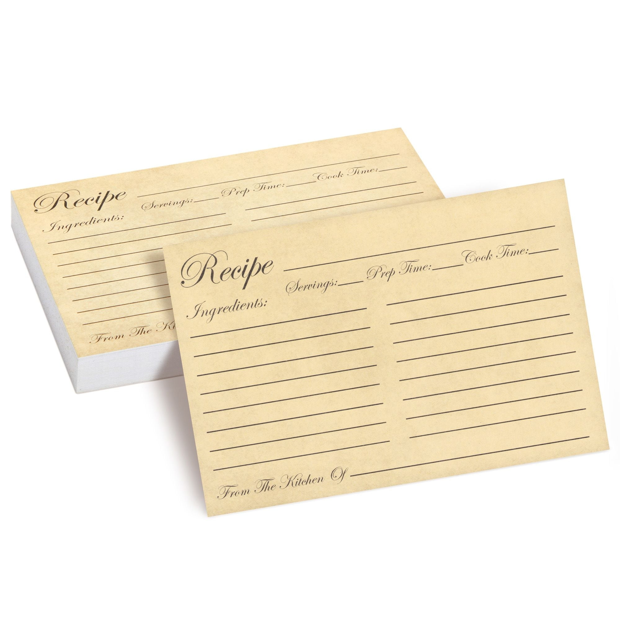 Juvale 60-Pack Recipe Cards, Double Sided 4x6, Durable Cardstock for ...