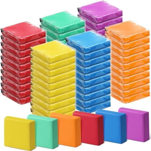 60 Pack Kneaded Rubber Erasers Bulk Colorful Drawing Art Moldable ...