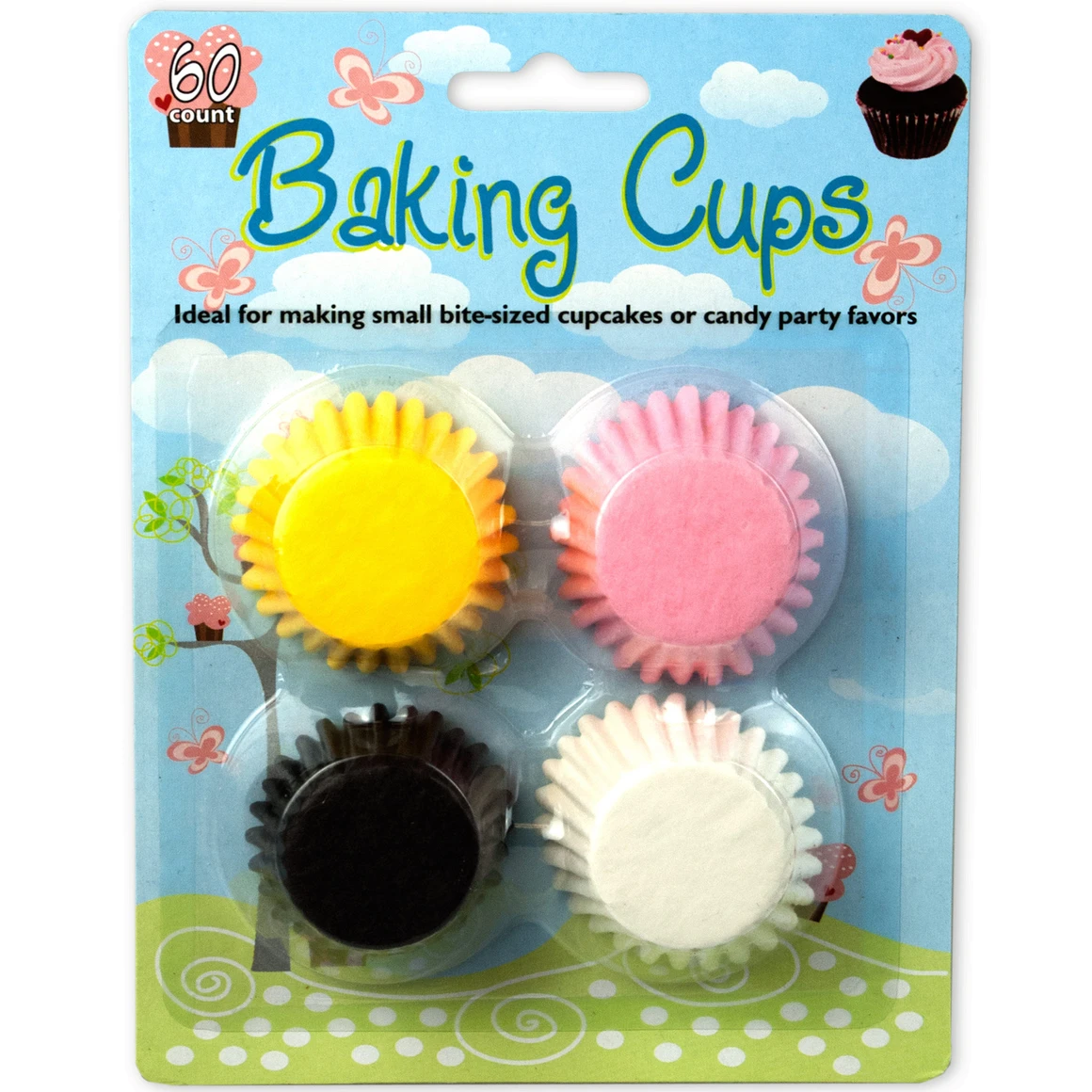 60 Pack Mini Baking Cups Set, Dry Waxed Paper Cups for Easy Release ...