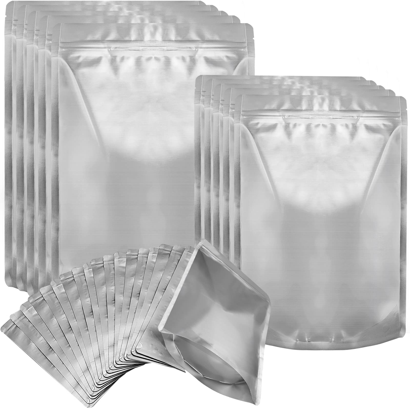 60 Pack Mylar Bags Sealing Sealable Aluminum Mylar Bags For Food ...