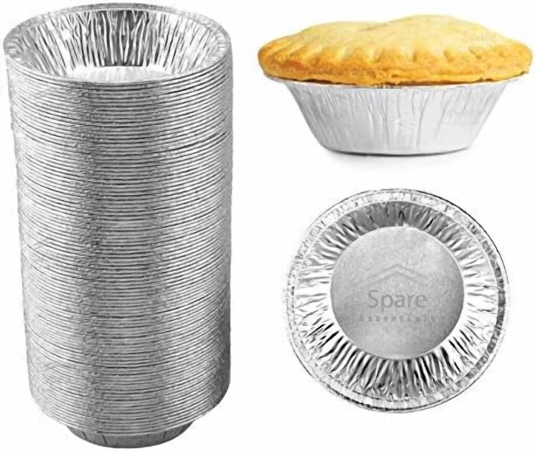 (60 Pack) Pie Tins 5 inch, Disposable Mini Pies Tin, Tart Aluminum ...