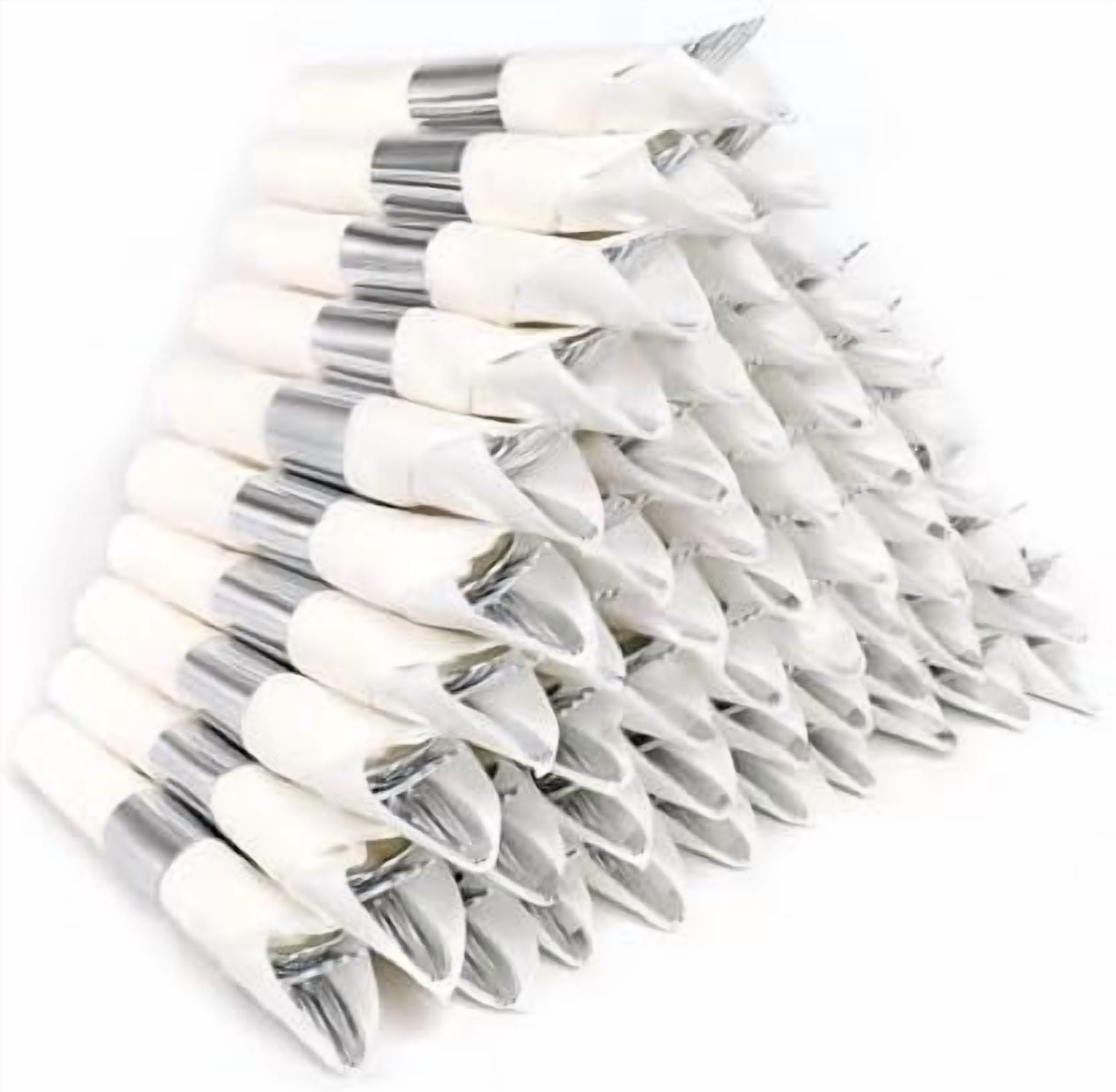 60 Pack Pre Rolled Silver Plastic Silverware Set,Wrapped Plastic ...