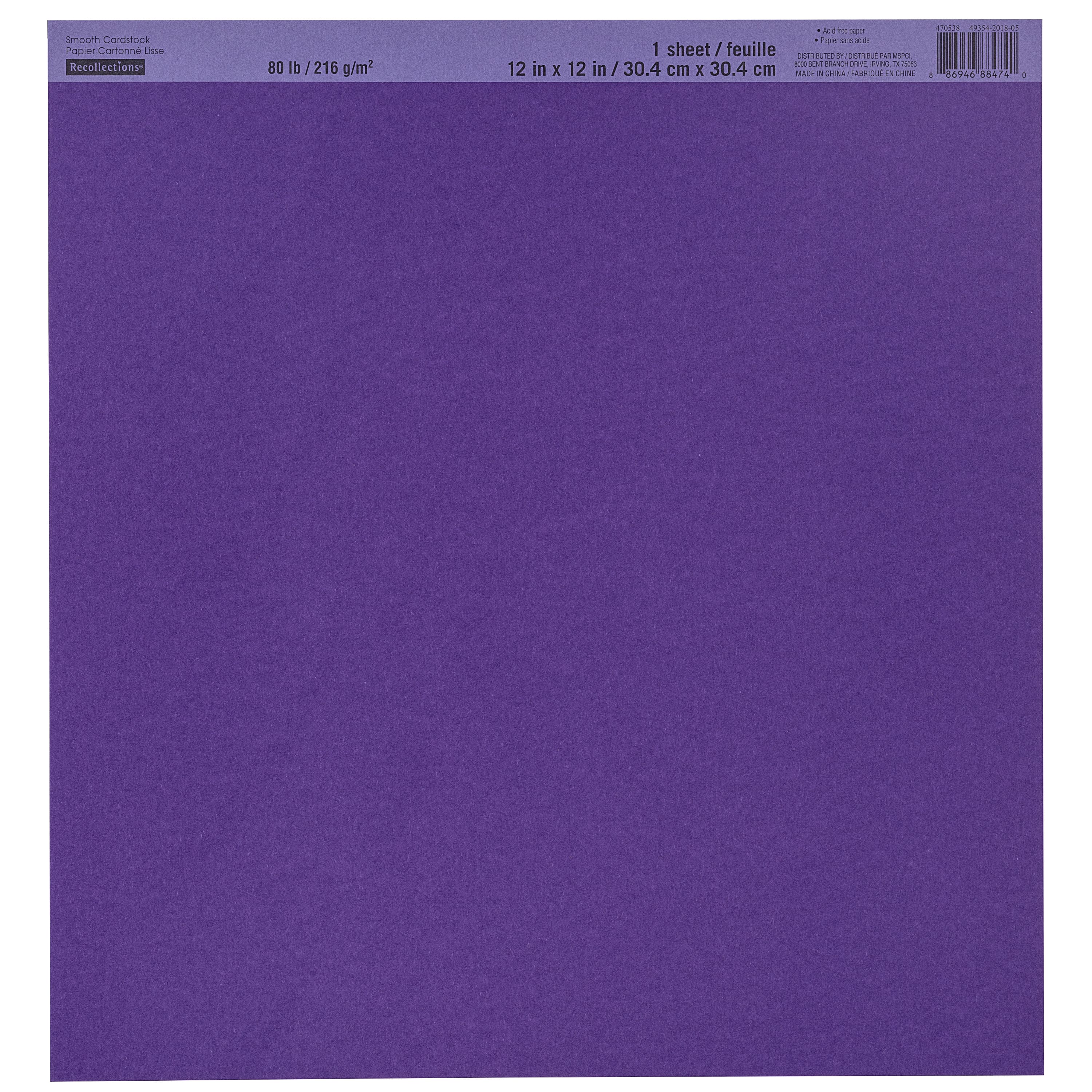 60 Pack: Smooth Solid Cardstock Paper by Recollections™ - 12" x 12 ...