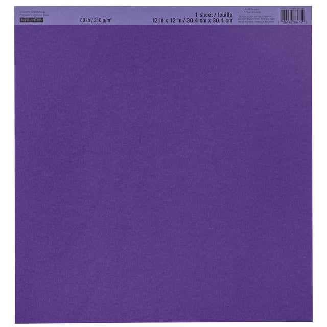 60 Pack: Smooth Solid Cardstock Paper by Recollections™, 12" x 12 ...