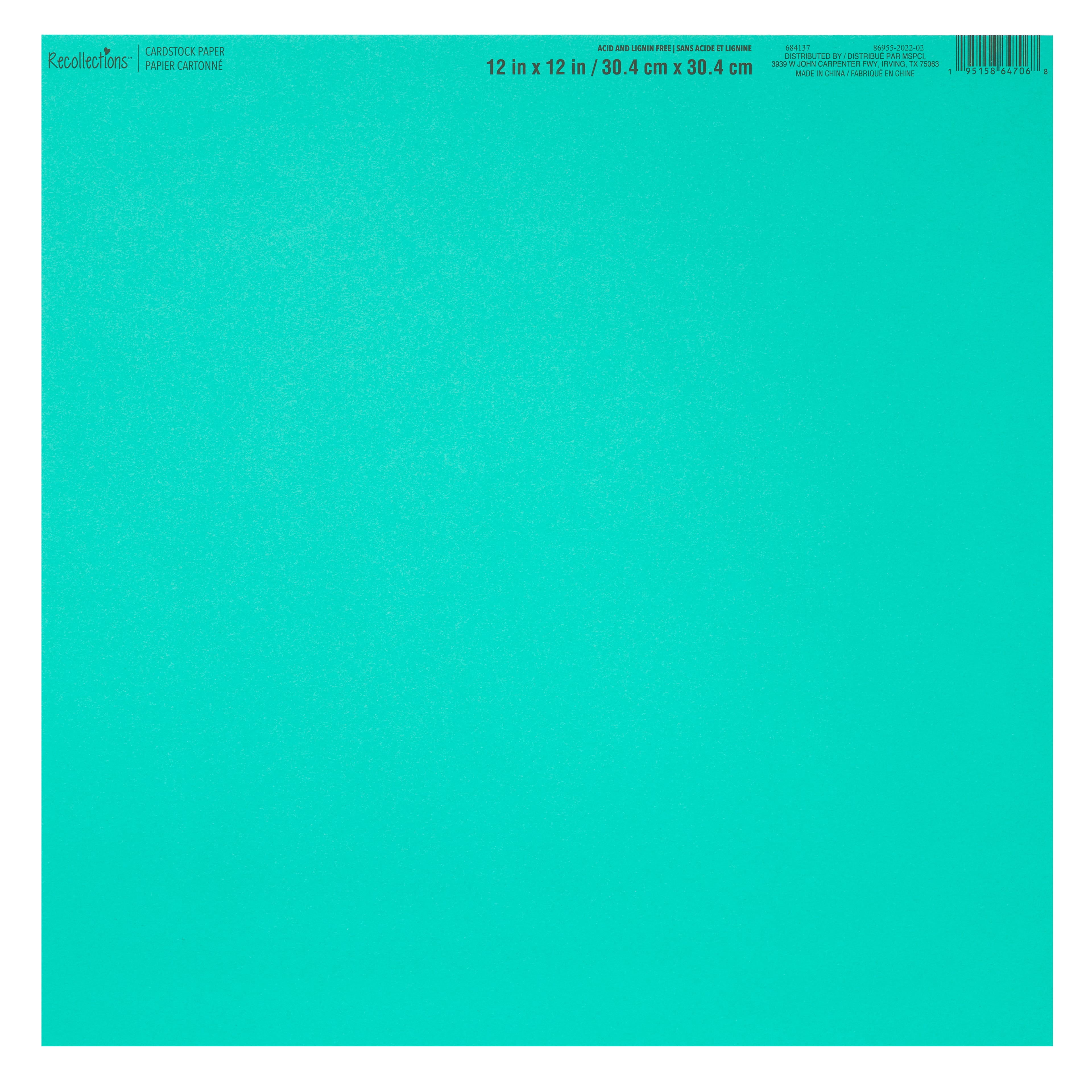 60 Pack: Smooth Solid Cardstock Paper by Recollections™, 12" x 12 ...