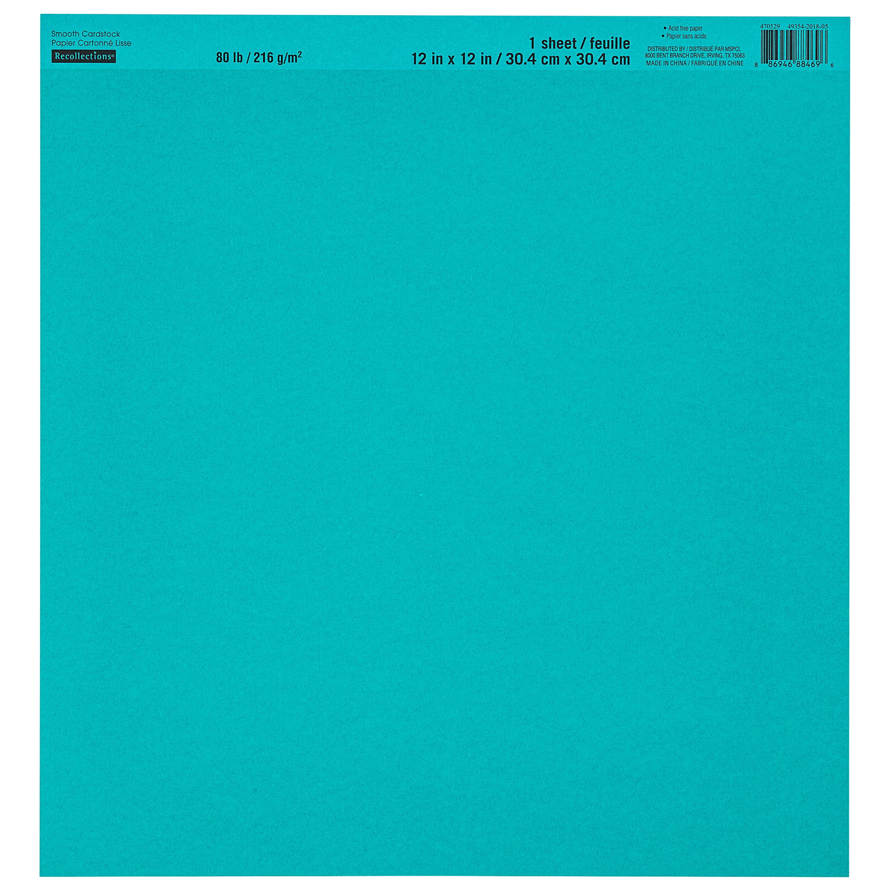 60 Pack: Smooth Solid Cardstock Paper by Recollections™, 12" x 12 ...