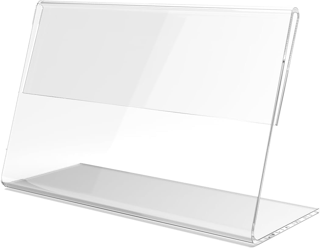 60 Pack Table Tent 3.5" x 2" Sign Frame Side Loading Deli Prices Ice ...