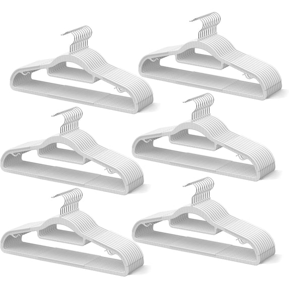 60 Pack Thin Space Saving Hangers, No Slip Clothes Hangers with Non ...