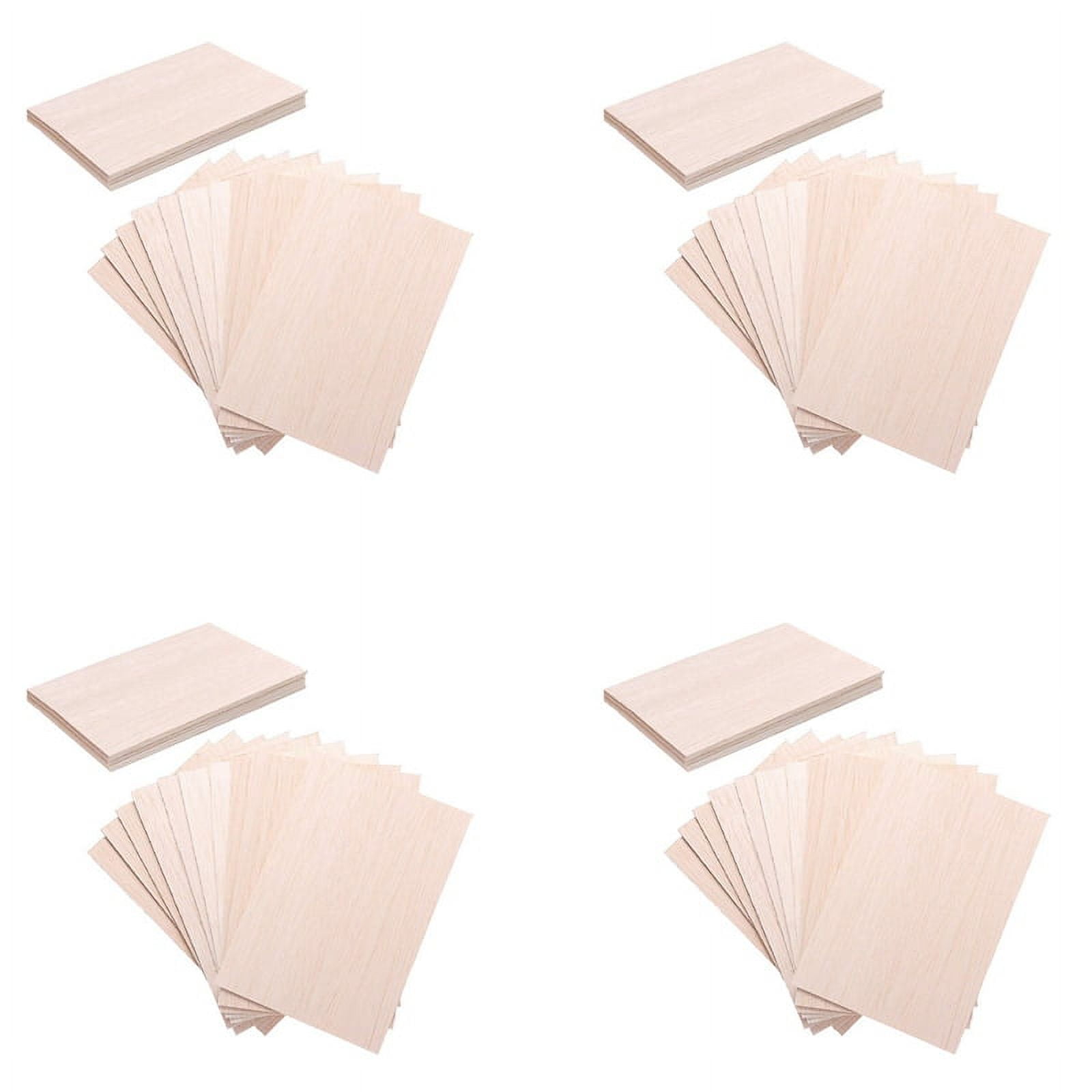 60 Pack Unfinished Wood Sheets,Wood Thin Wood Board for House Aircraft ...