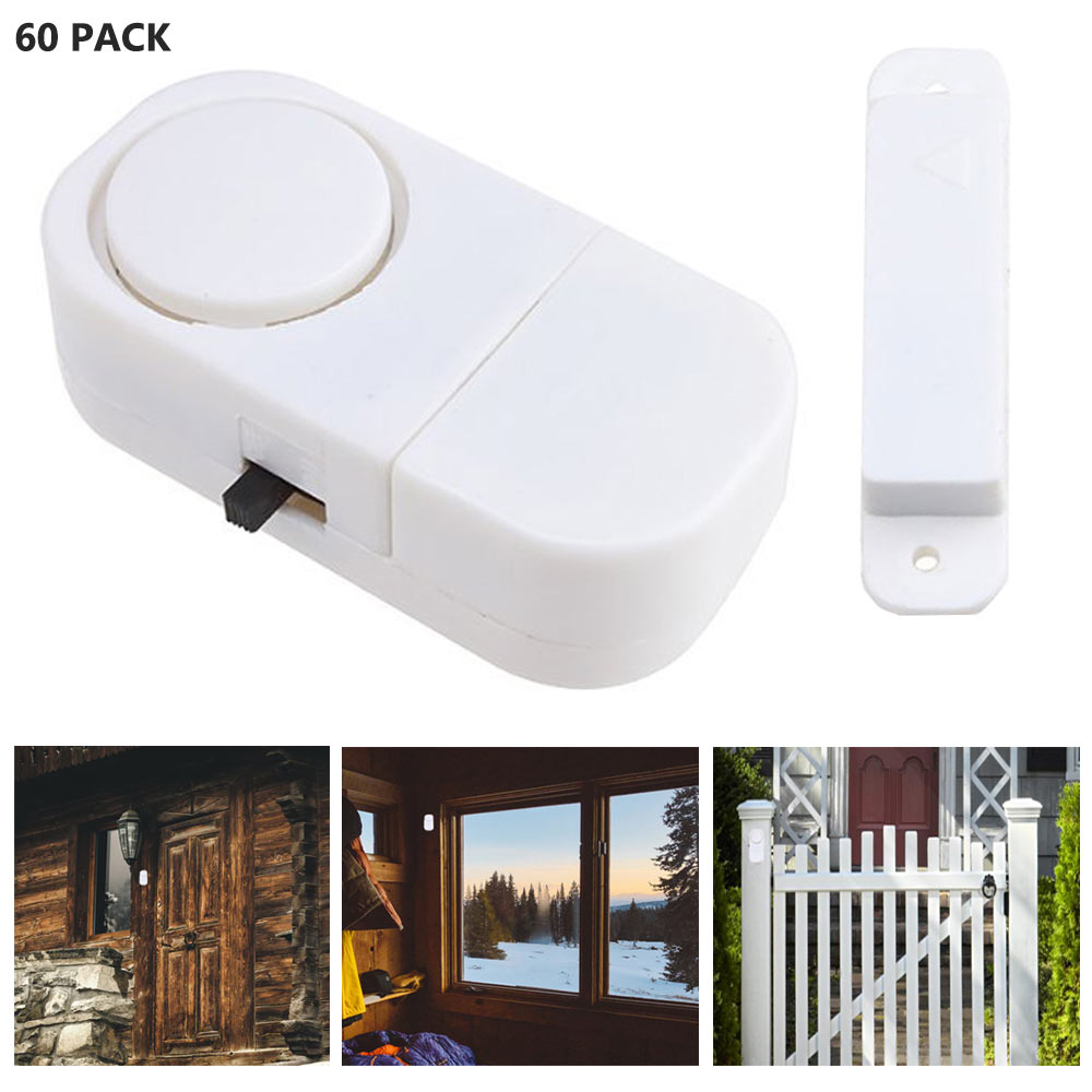 60 Pack Wireless Door And Window Entry Alarm Battery Home Security ...