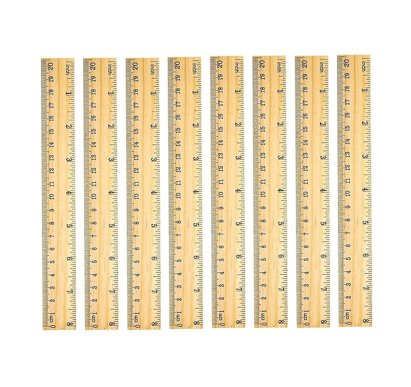 60 Pack Wooden Ruler 12 Inch Rulers Bulk Wood Measuring Ruler Office ...